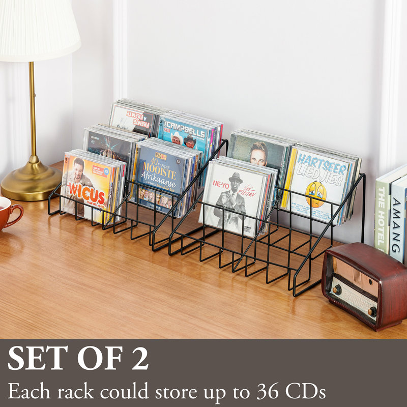 Rebrilliant CD DVD Metal Media Storage Rack & Reviews | Wayfair