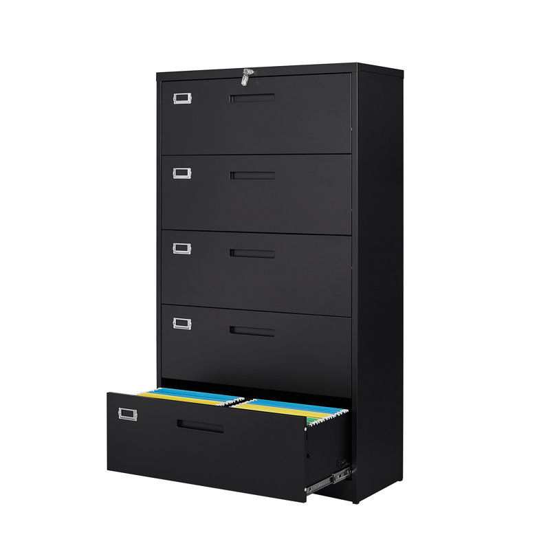 Inbox Zero Izack 35.43'' Wide 5 -Drawer Steel File Cabinet & Reviews ...