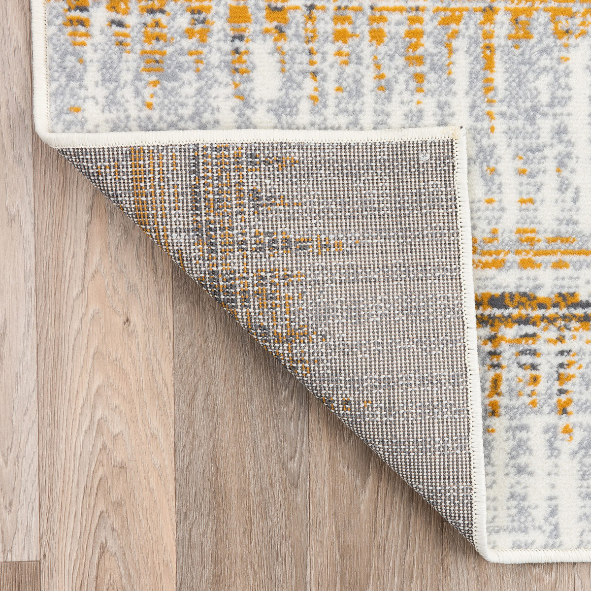 Trent Austin Design® Overbey Striped Ivory/Yellow/Gray Area Rug ...