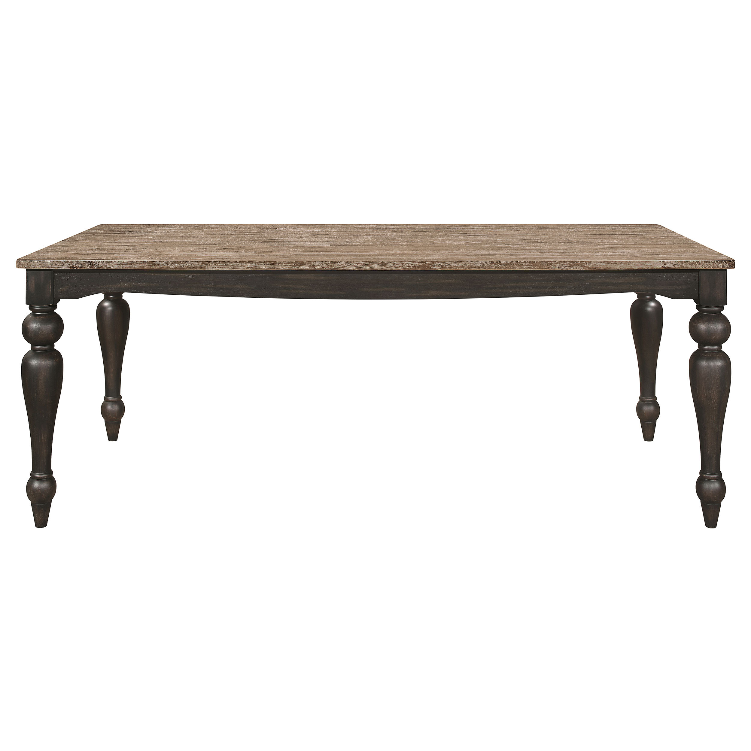 Alcott Hill® Bridget Rectangular 79-Inch Dining Table Brown Brushed ...