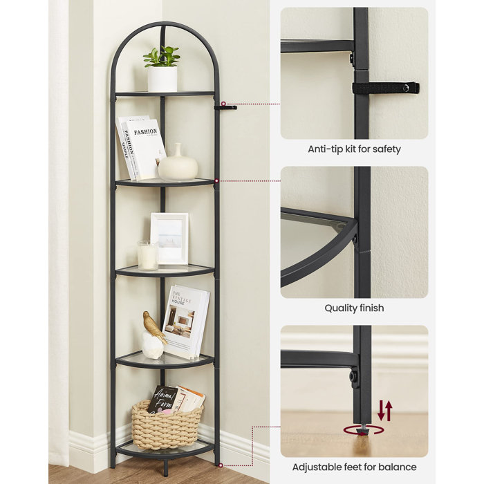 Mercer41 Lailamarie Corner Bookcase & Reviews | Wayfair