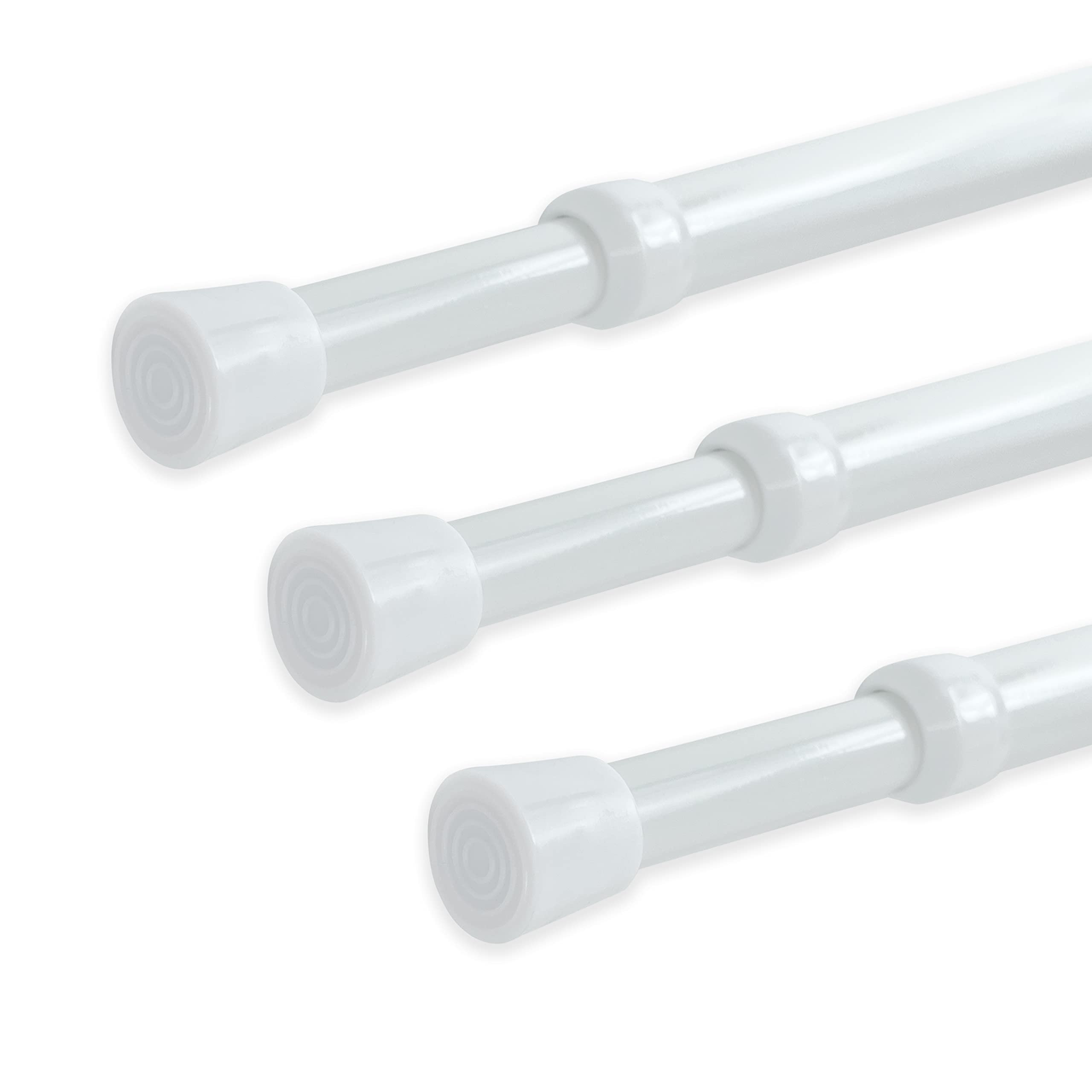 Latitude Run® 3 Pack Spring Tension Telescopic Rod Curtain Rods ...