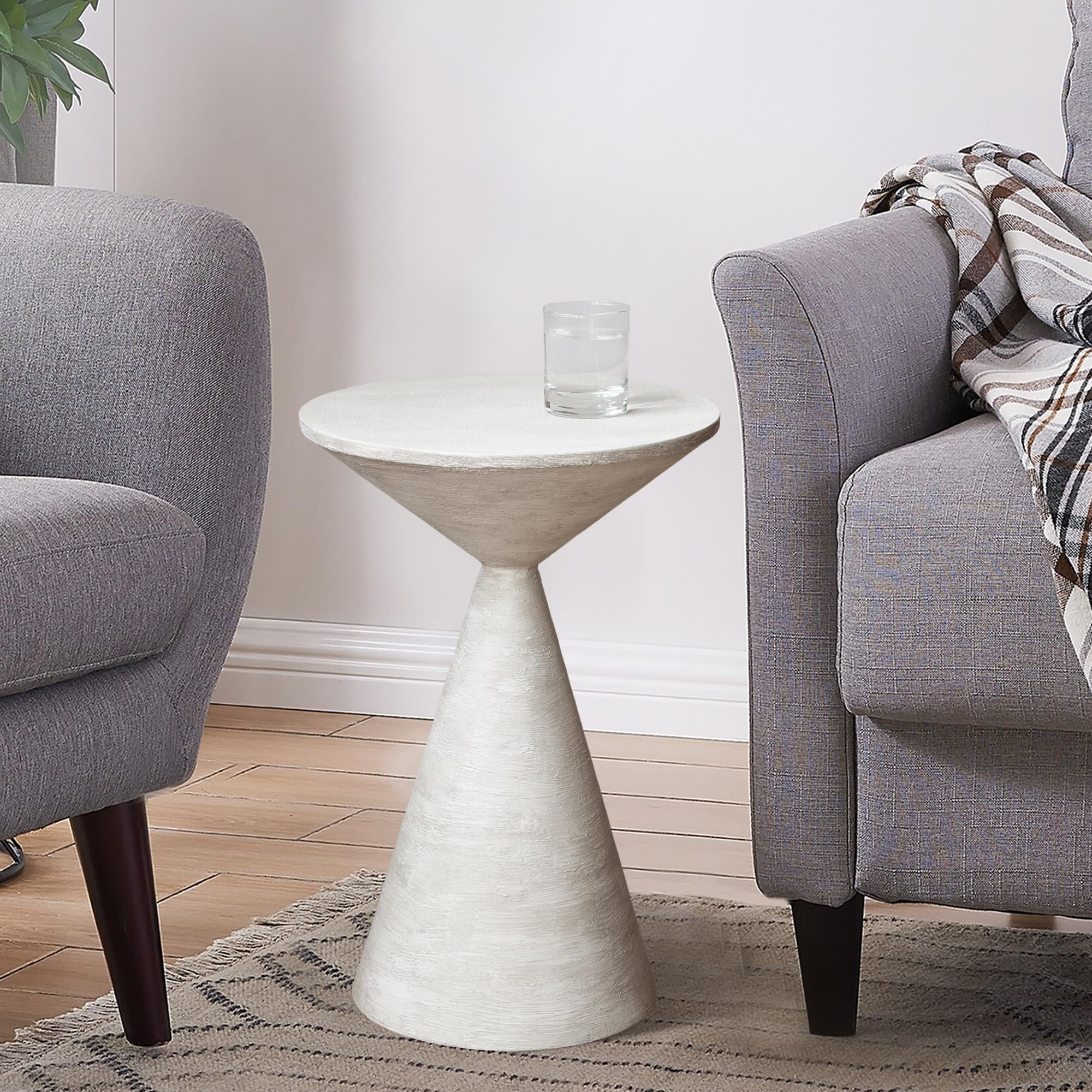 Ivy Bronx Small Metal Beverage Table Side Table, Round Martini Table ...