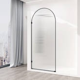 Glass Warehouse Aurora 34 in. x 78 in. Fully Frameless Fluted Radius ...