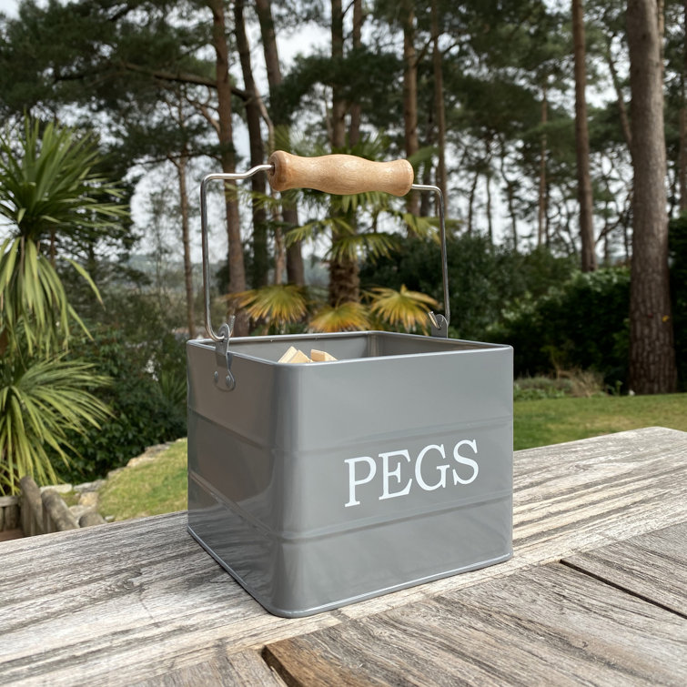 August Grove Peg Metal Bucket | Wayfair.co.uk