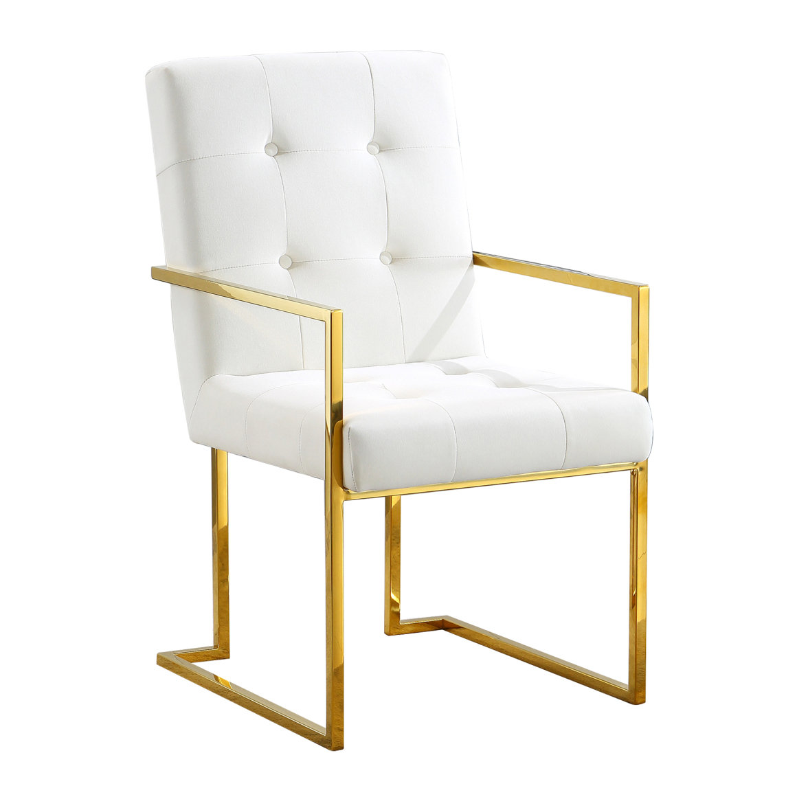 Mercer41 Modern Spector Dining Arm Chair Set Of 1, Tufted Design And ...
