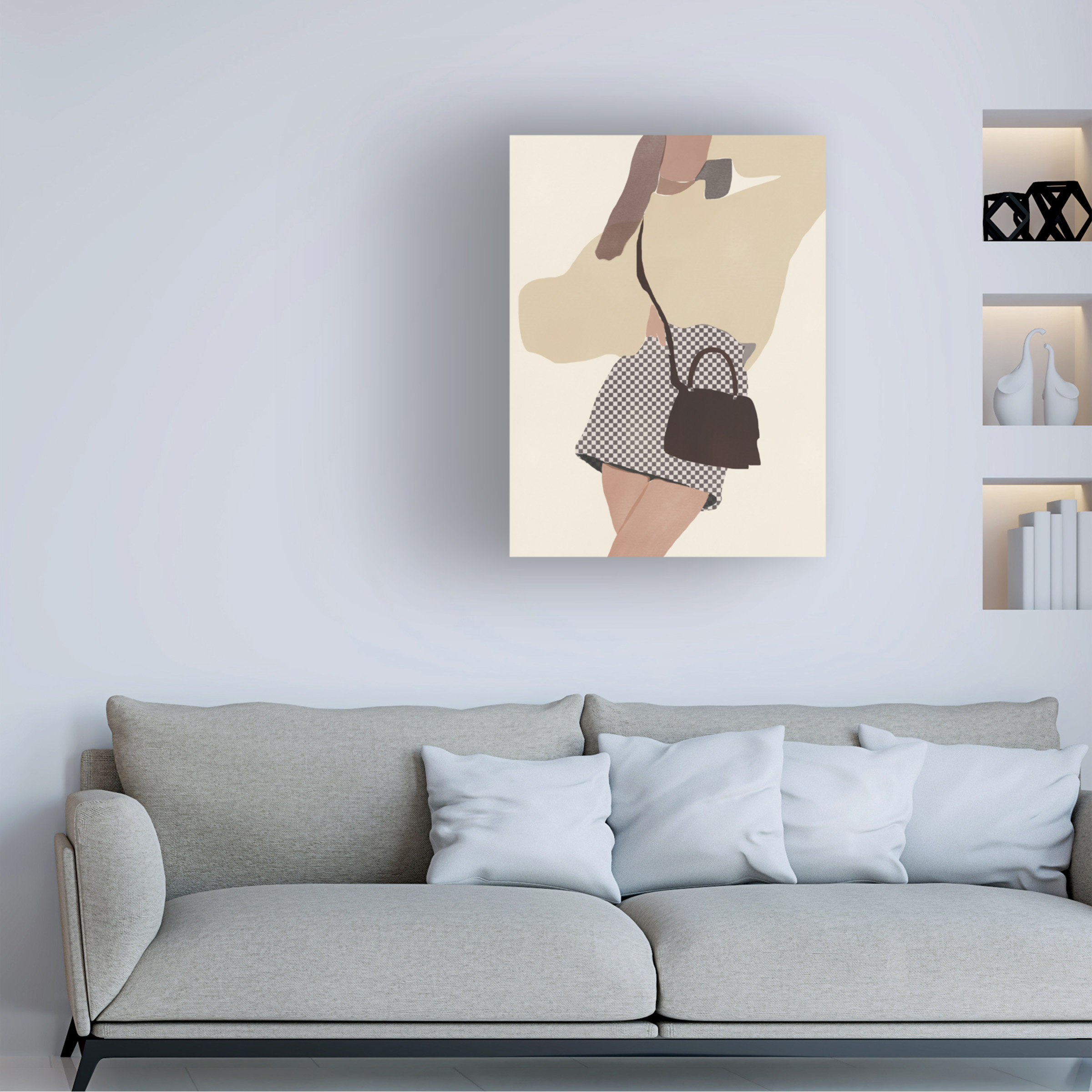 Ebern Designs Bolog Little Dean Checked Pose Canvas Art | Wayfair