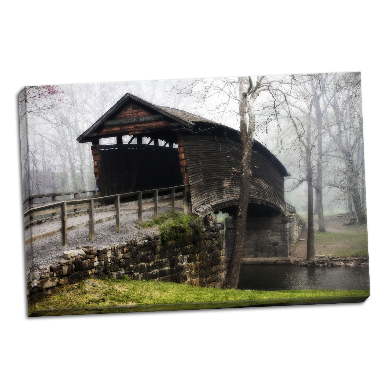 Millwood Pines 'Humpback Bridge I' Photographic Print on Wrapped Canvas ...