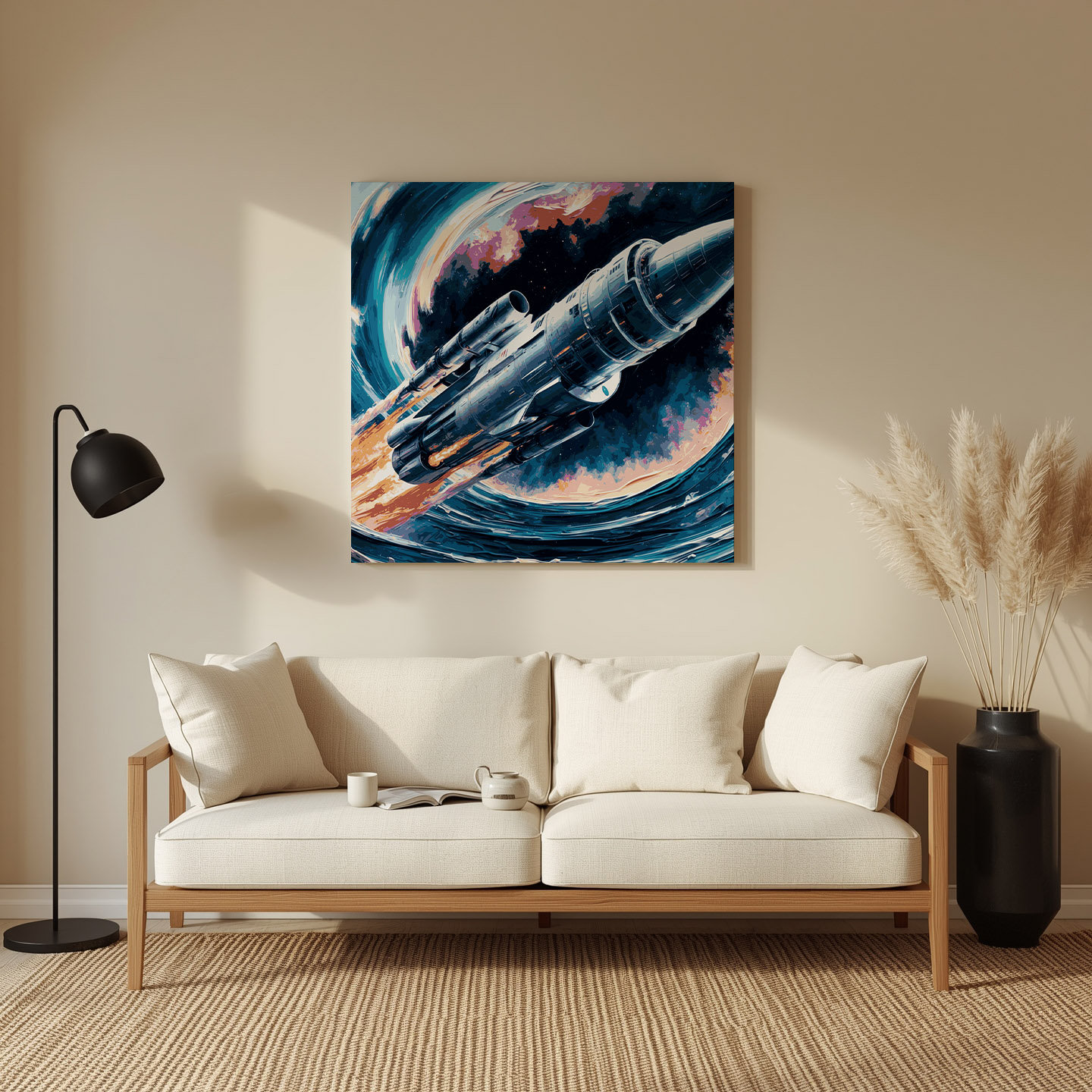 Brayden Studio® Space SpaceX Starship concepts Blue Metal Wall Art ...