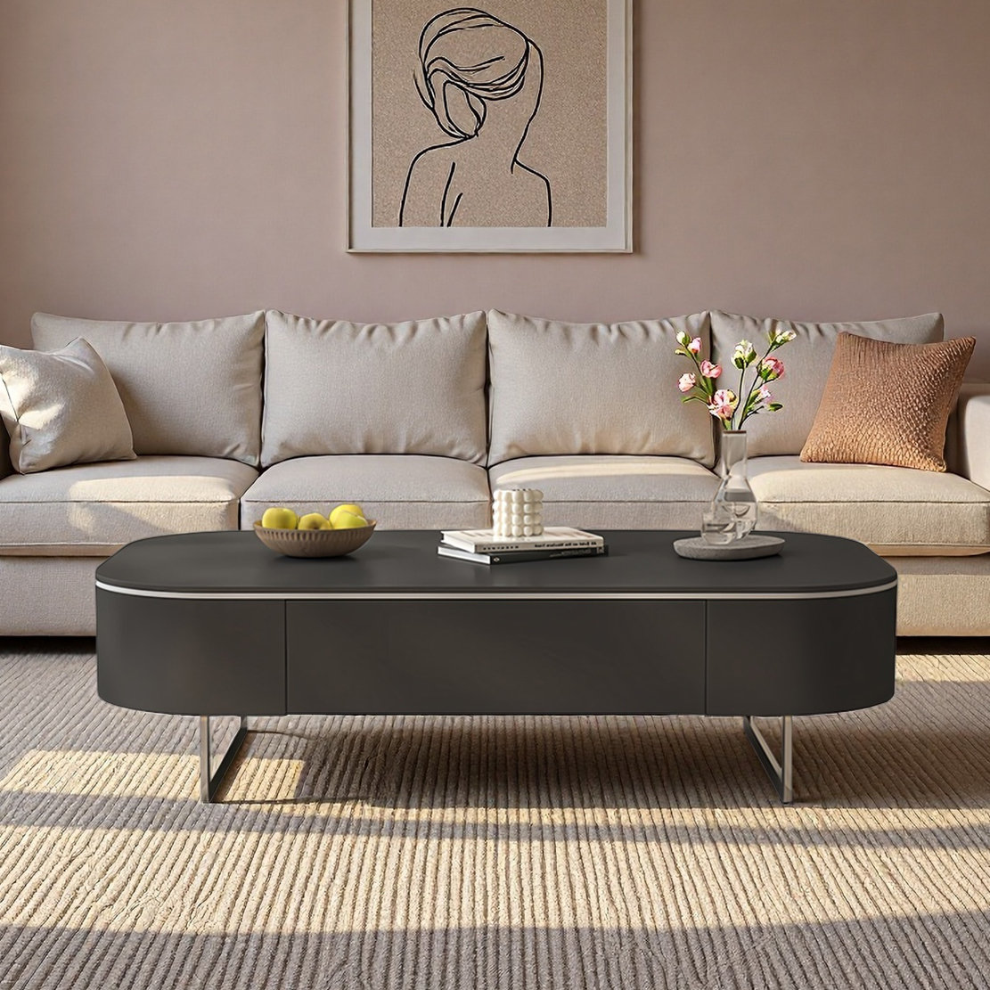 Orren Ellis Italian rectangular stone slab coffee table | Wayfair