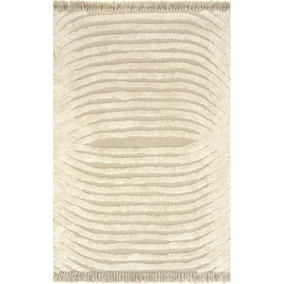 Arvin Olano x Rugs USA Riley Textured Shag Ivory Area Rug & Reviews ...