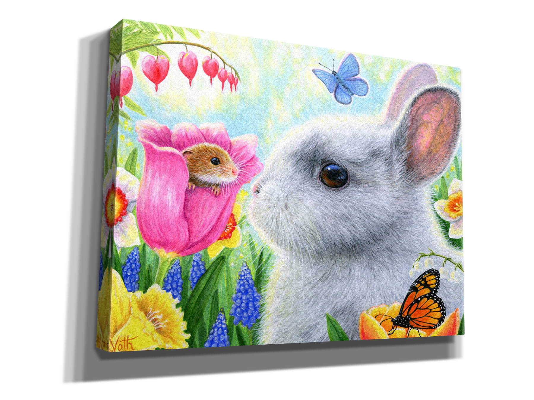 Harper Orchard Little Friend in the Tulips' by Bridget Voth, Canvas ...