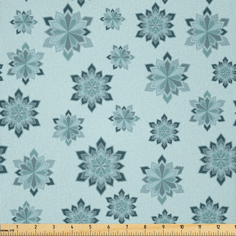 The Seasonal Aisle Amirra Elaborate Winter Snowflakes Fabric | Wayfair ...