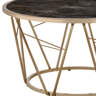 Mercer41 Lucca Round Glass Coffee Table with Metal Cone Base | Wayfair