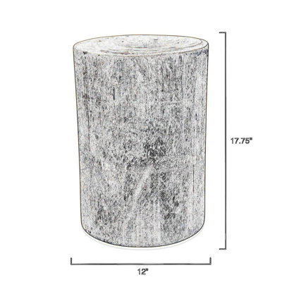 Benjara Solid Wood Tree Stump End Table | Wayfair