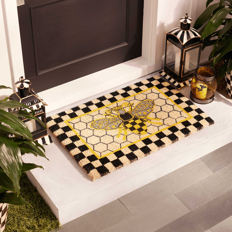 MacKenzie-Childs Queen Bee Entrance Mat & Reviews | Wayfair