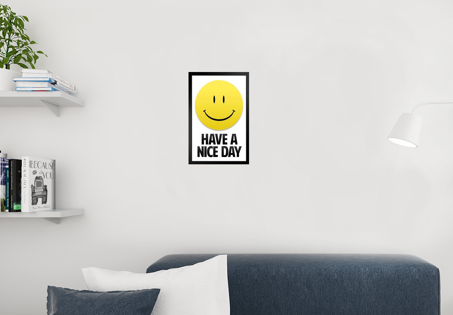 Trinx Have A Nice Day Smiley Face Inspirational Motivational White ...
