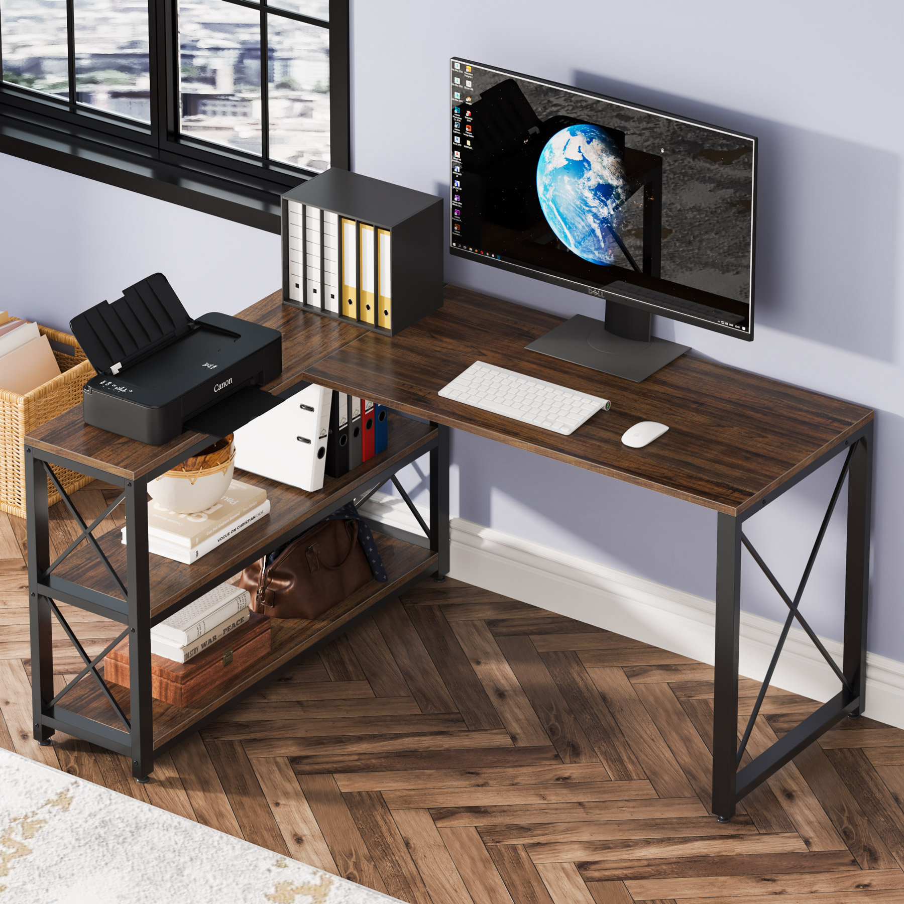 17 Stories Sissie L-Shaped Computer Desk & Reviews | Wayfair