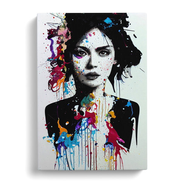 Fairmont Park Paint Splashed Woman No.5 - Wrapped Canvas Print ...