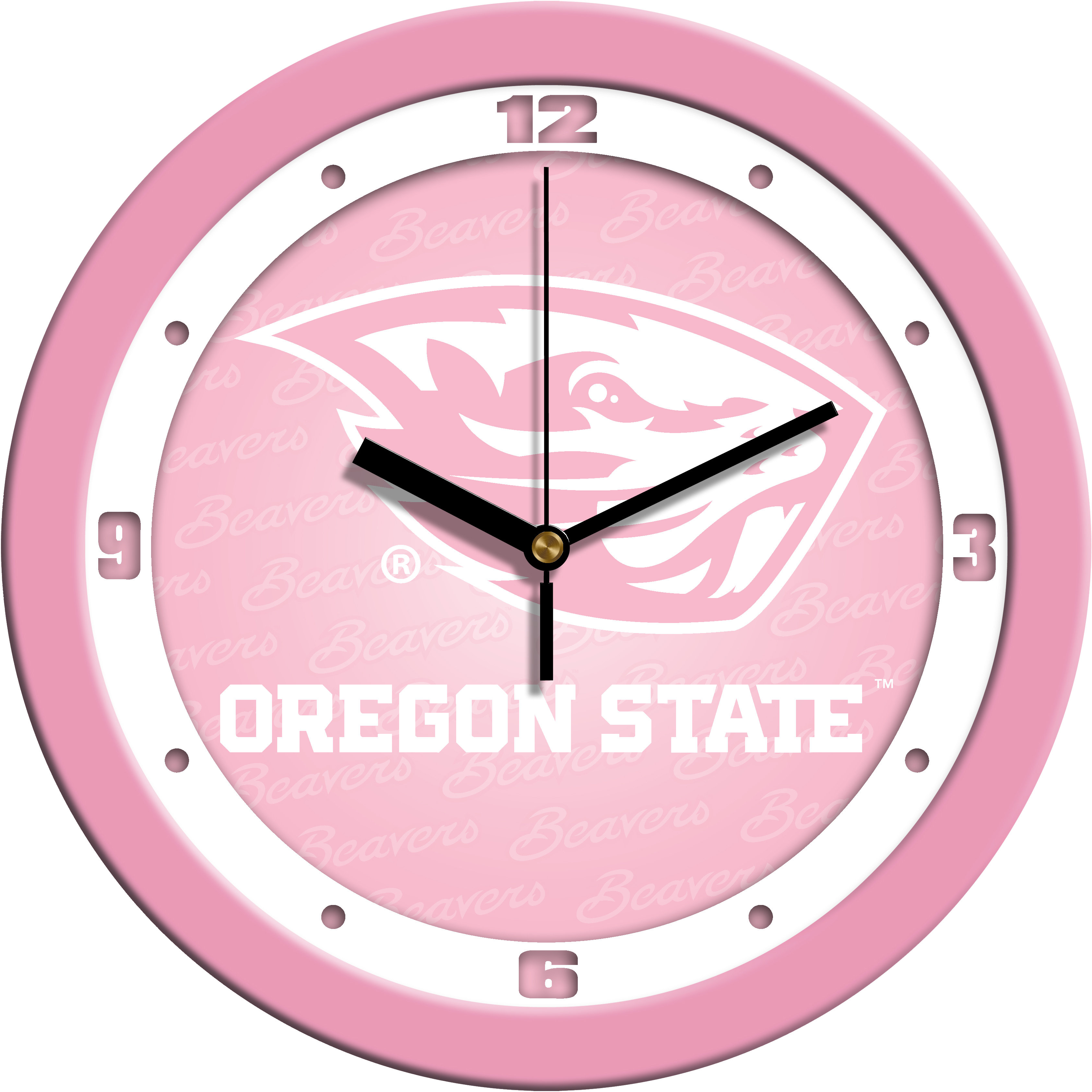 Sun Time Oregon State Beavers Pink Wall Clock | Wayfair