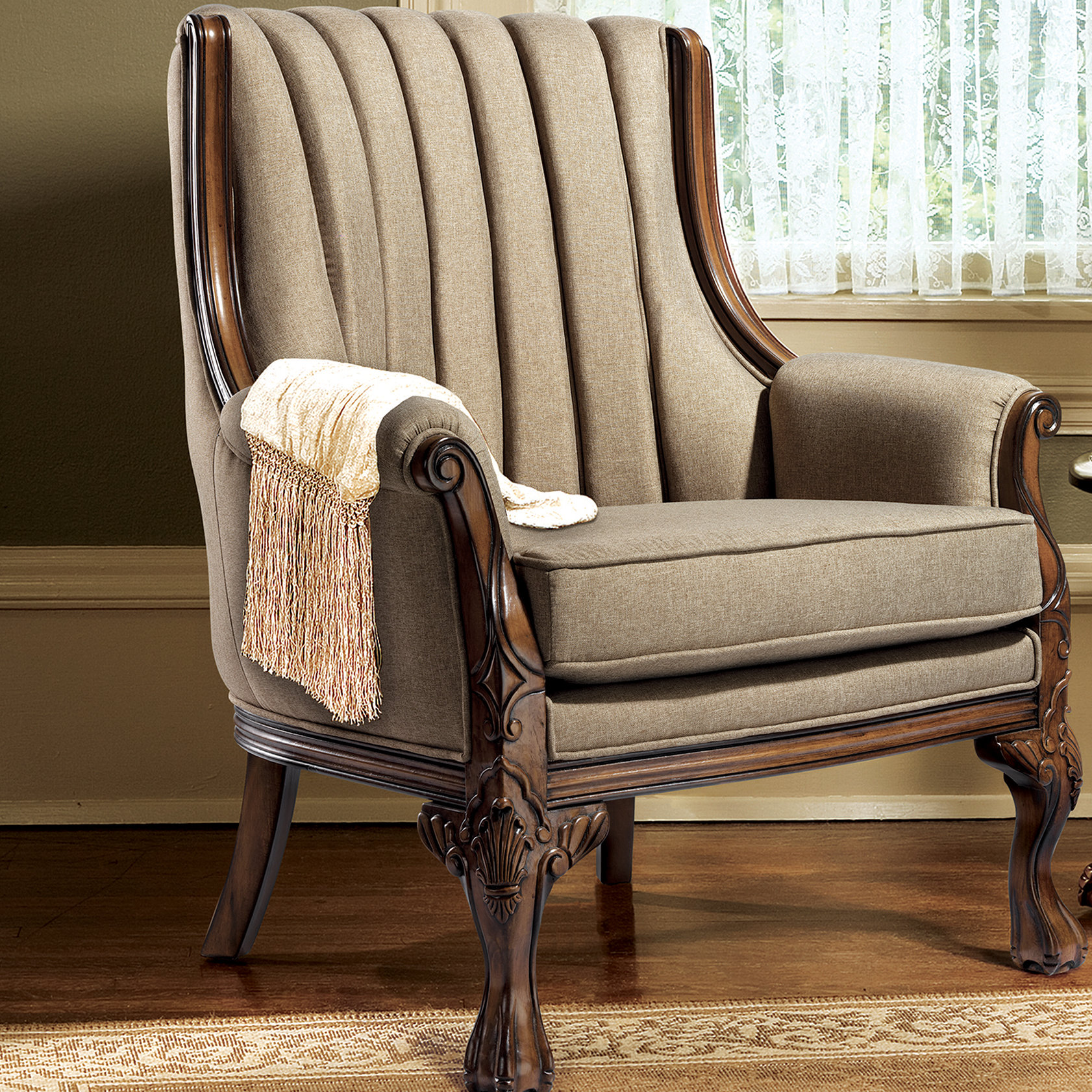Design Toscano 33" Wide Polyester Armchair - Wayfair Canada