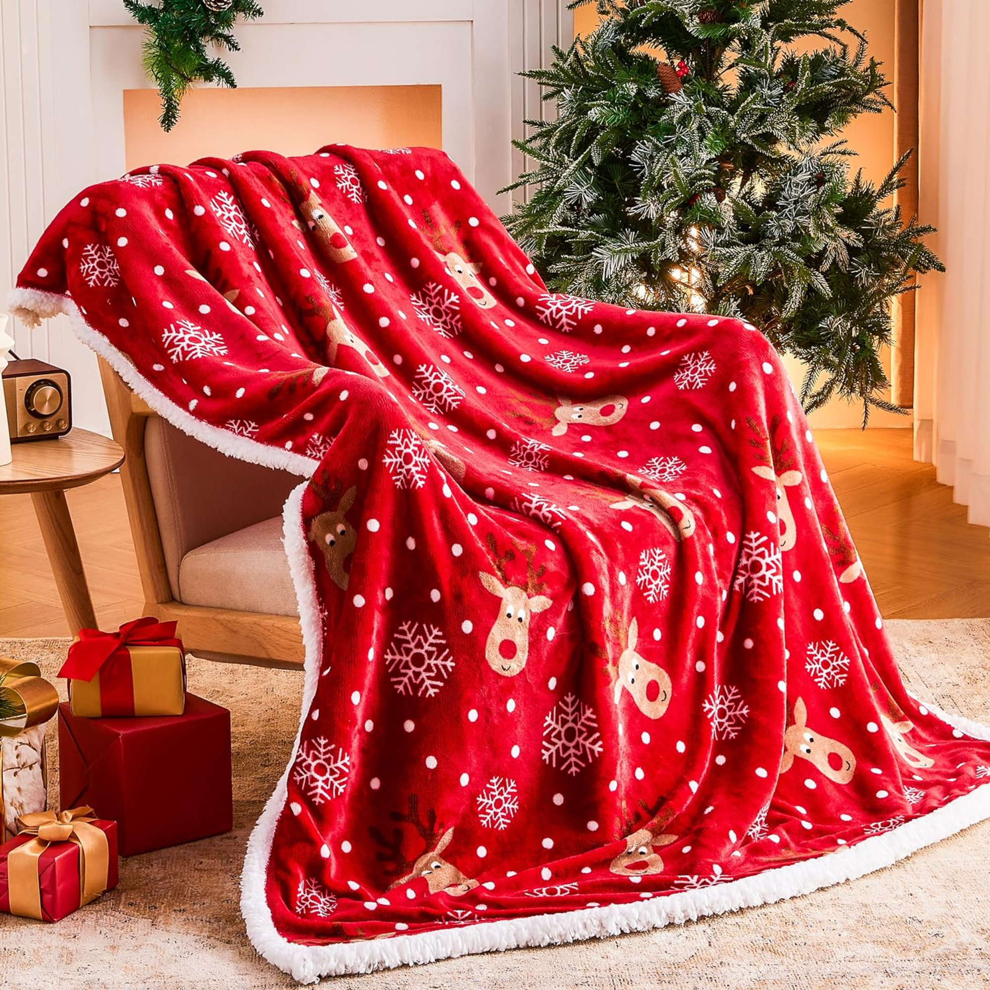 ToccoLeggero Christmas Throw Blanket, Christmas Decorations Blankets ...