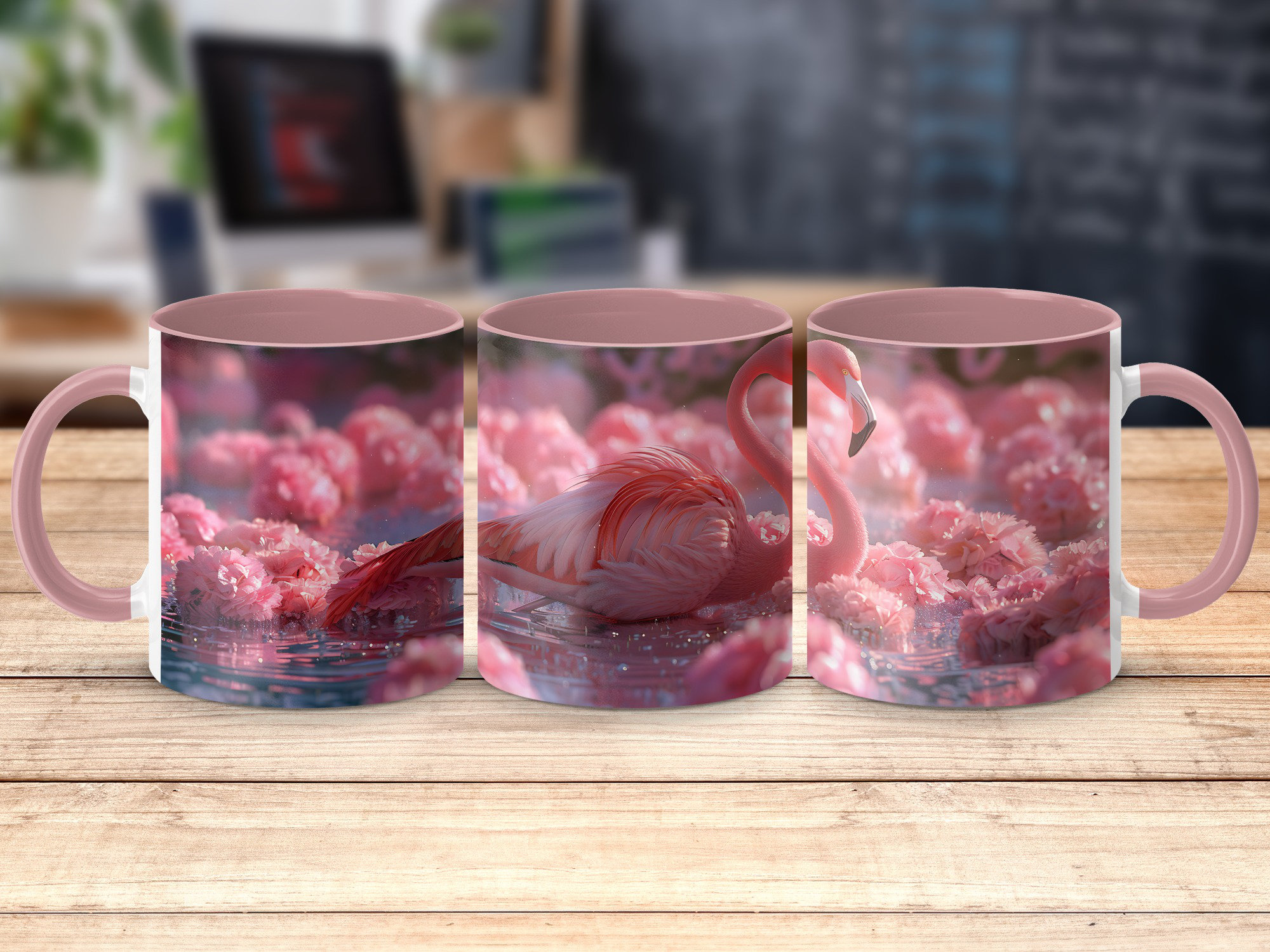 East Urban Home Set of 3 Realistic Animal Design 11oz Accent Mugs ...