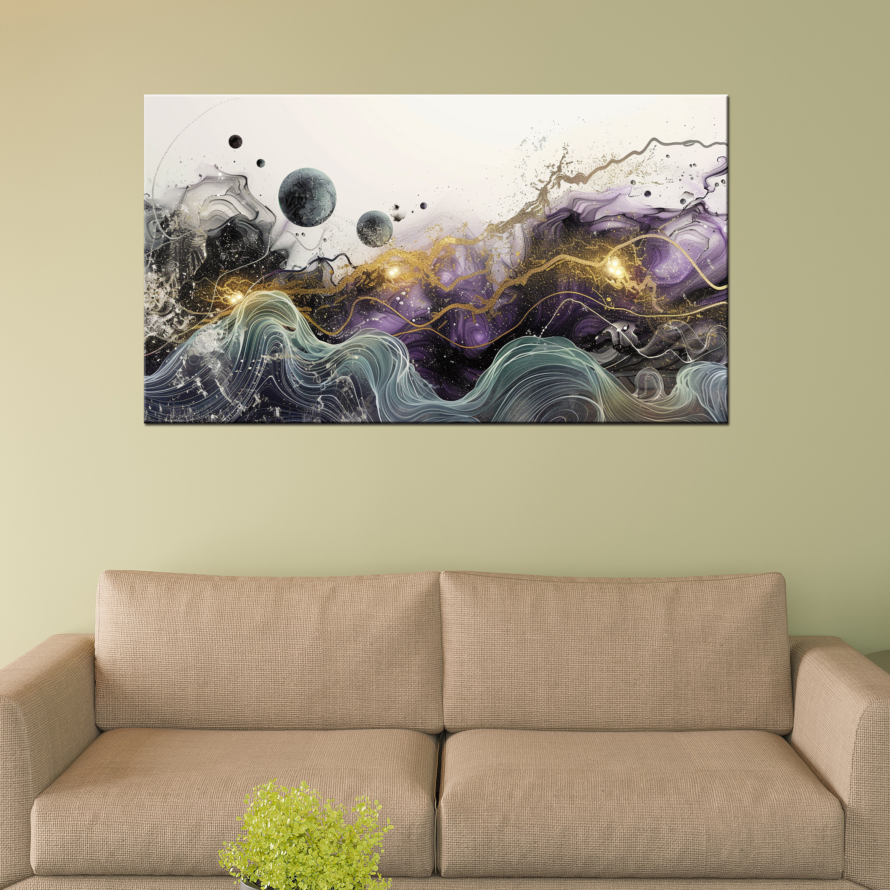 Mercer41 Realm of the Universe: Cosmic Abstract Decorative Painting ...