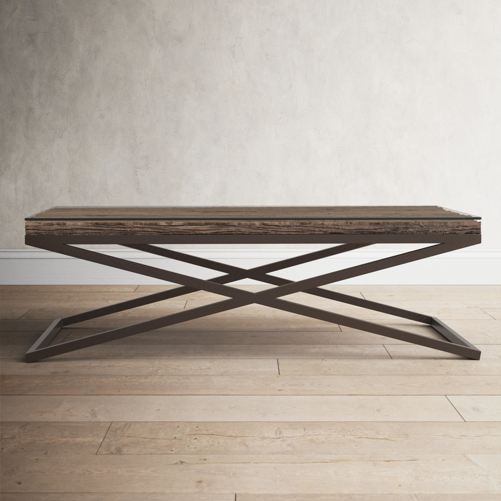 Birch Lane™ Hasbrouck Cross Legs Coffee Table | Wayfair