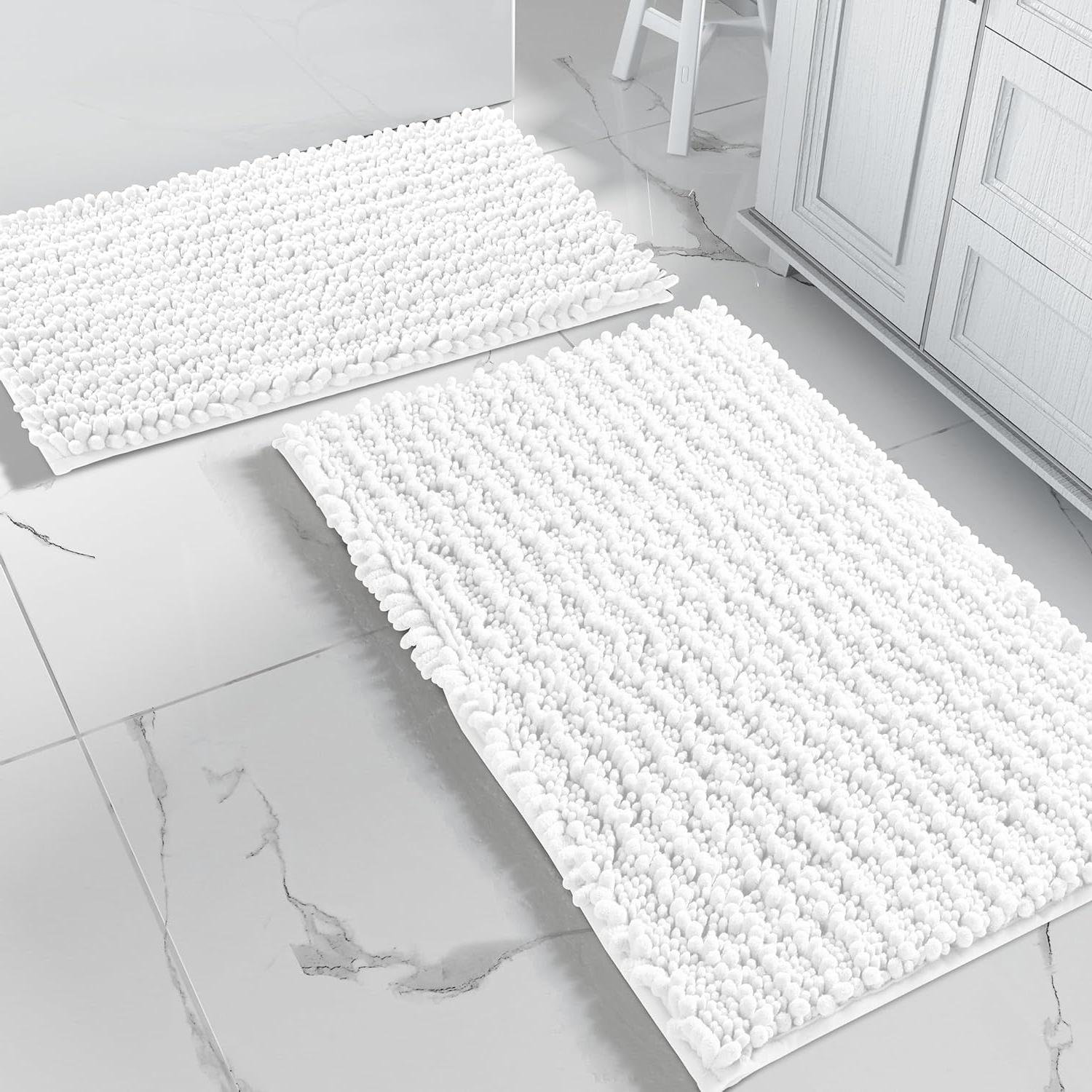 Hokku Designs Bathroom Rugs Sets 2 Piece, Luxury Chenille Shaggy Bath ...