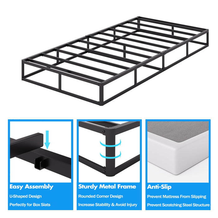 Alwyn Home Nazarene 9 Inch Metal Box Spring, Easy Assembly & Reviews ...