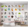 Trinx Premium Wallpaper Wall Mural - Alphabet Animals | Wayfair