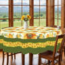 The Holiday Aisle® Fall Ellis 152cm Round, Sunflowers Floral Table ...