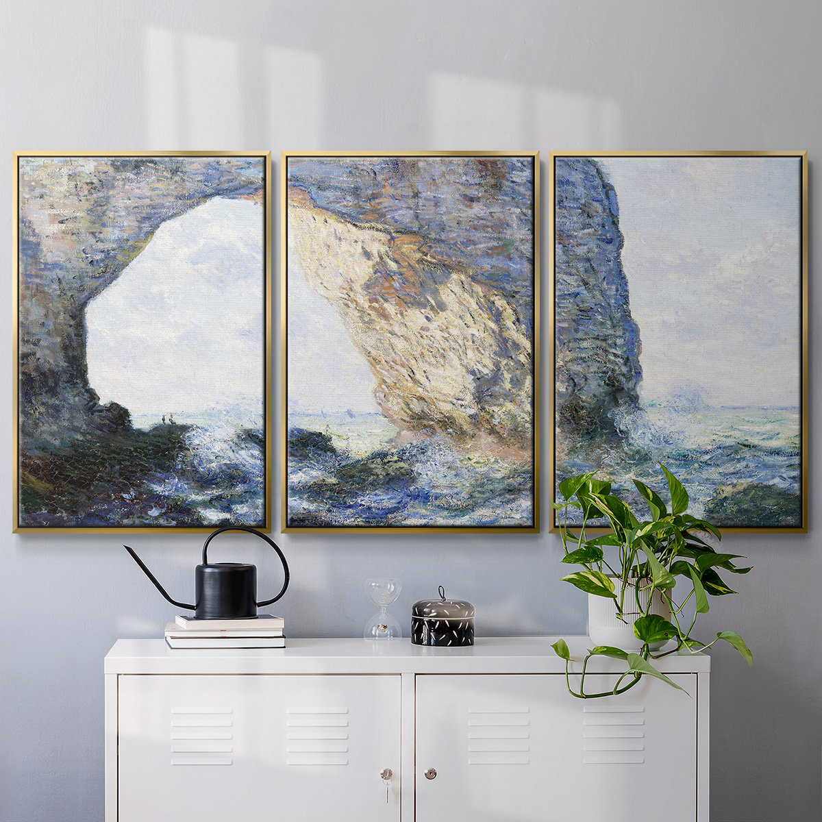 Vault W Artwork Monet Framed On Canvas 3 Pieces Print | Wayfair