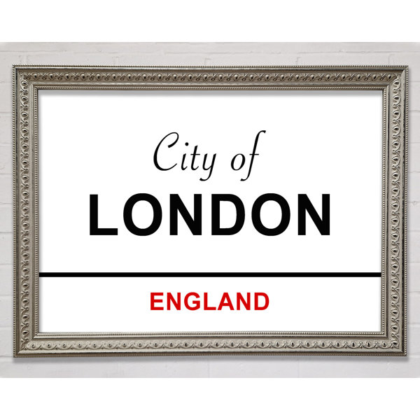 Happy Larry City Of London Signs Framed Print | Wayfair.co.uk
