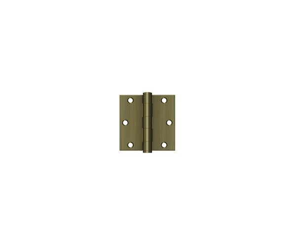 Deltana S35HD5 3-1/2" x 3-1/2" Square Hinge, HD in Antique Brass Pair ...