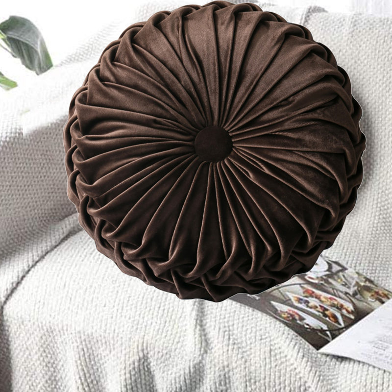 House of Hampton® Evaan Nicolas Tufted Round Decorative Throw Pillow ...