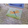 Rosalind Wheeler Beuford Pointillist Dragonfly 26 in. x 18 in. Non-Slip ...