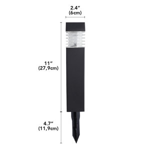 Sterno Home Plastic Low Voltage Solar Powered Integrated LED Pathway ...