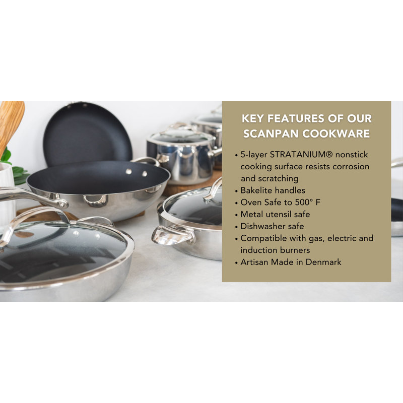 Scanpan Classic Plus Stratanium+ Nonstick 11" Saute Pan, Black | Wayfair