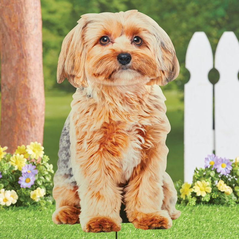 Lark Manor™ Realistic Lhasa Apso Dog Outdoor Garden Stake | Wayfair