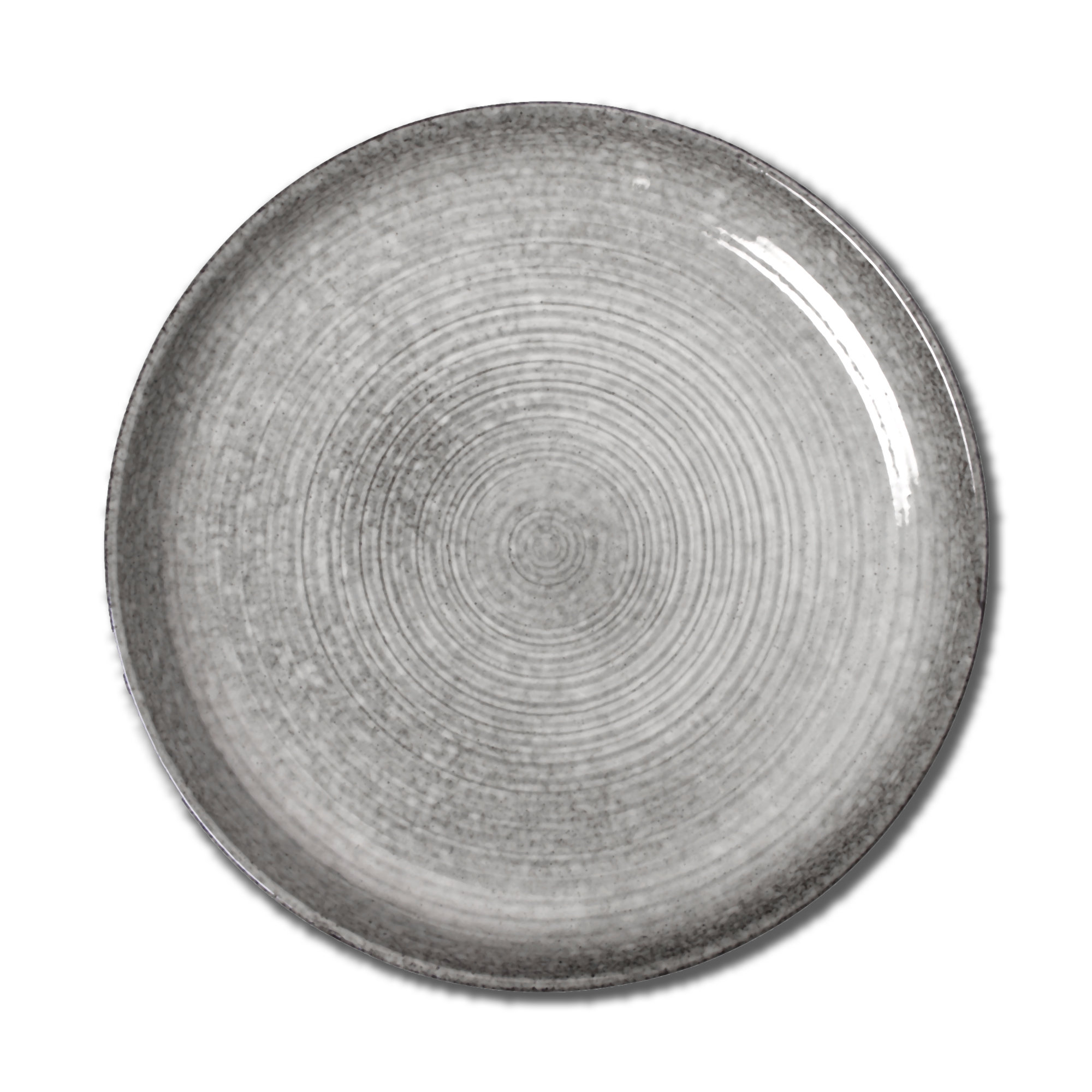Ebern Designs Loft Reactive Glaze Dinner Plate Lt Gray | Wayfair