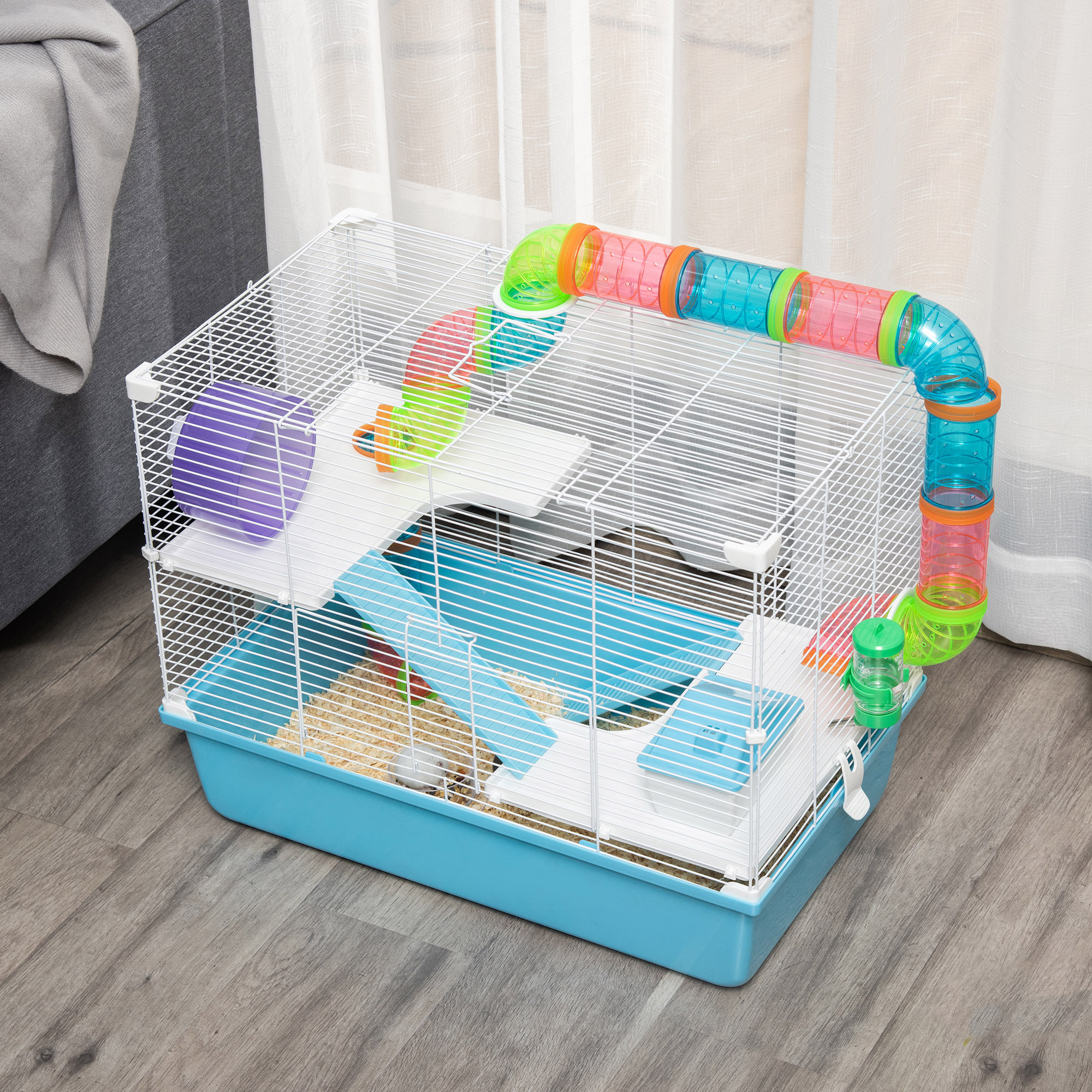 Tucker Murphy Pet™ Large Hamster Cage And Habitat, 3-Level Steel Rat ...