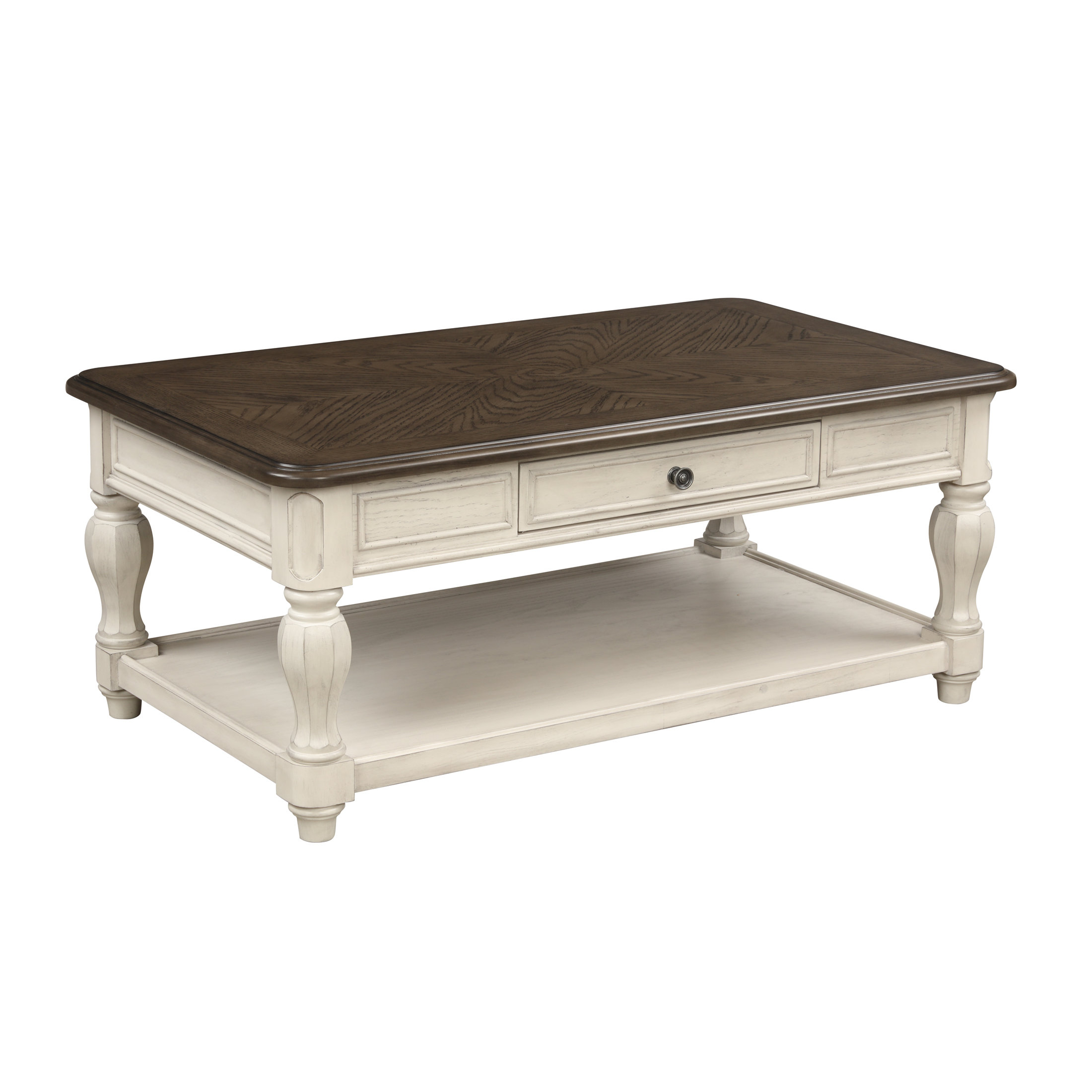 Alcott Hill® Two Toned Storage Cocktail Table - Modern & Functional ...