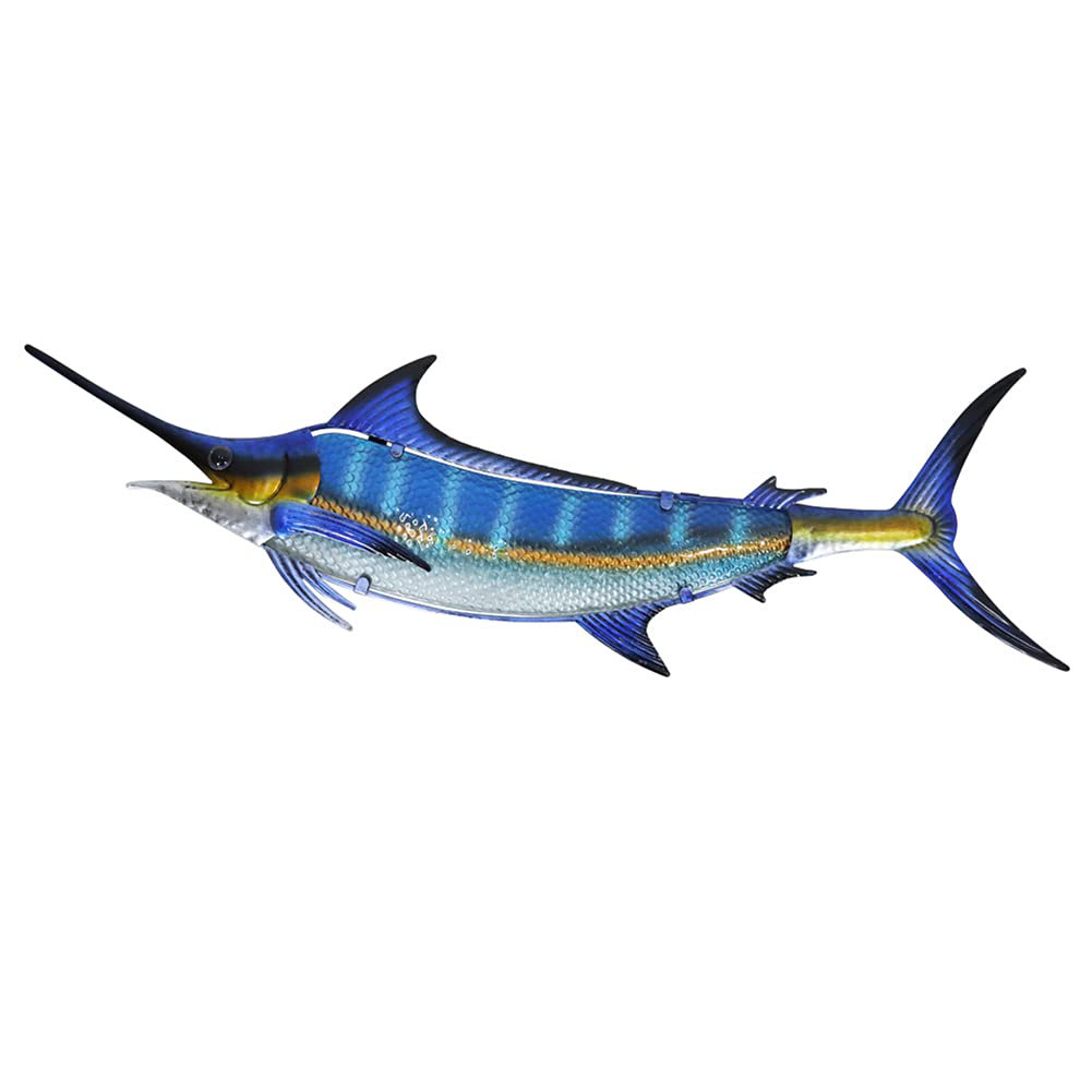 Rosecliff Heights Metal Blue Marlin Wall Decor Indoor Metal Fish Wall ...