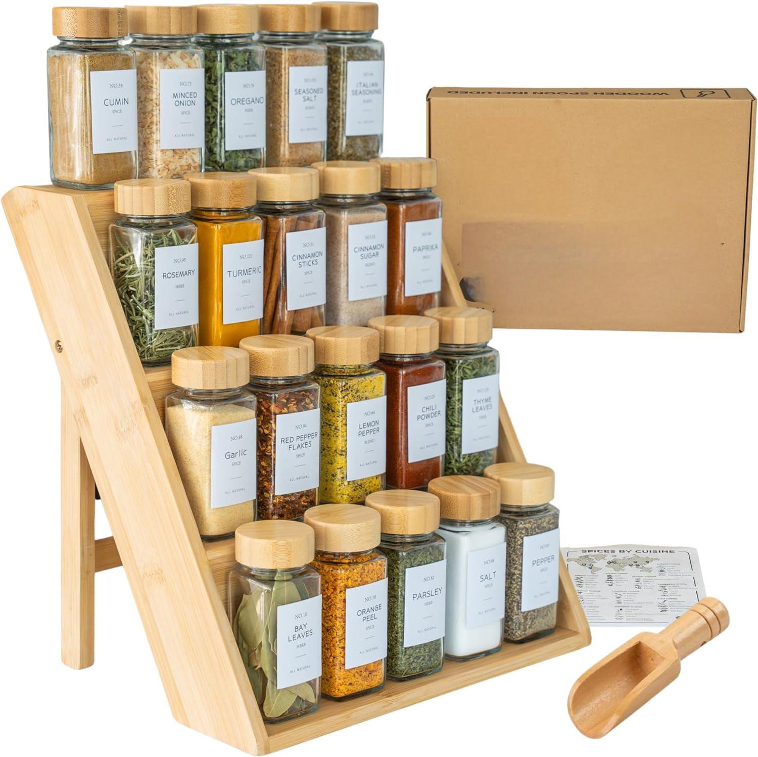 Mint Pantry Freestanding Bamboo Spice Rack | Wayfair