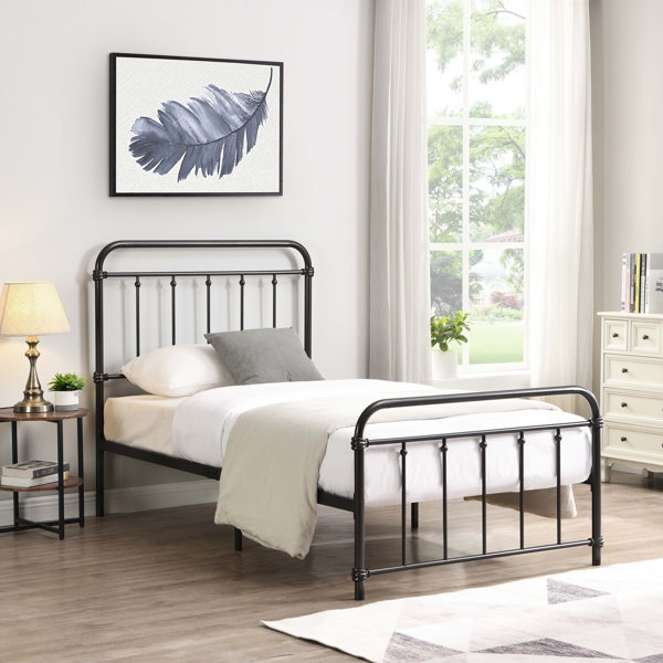 Sand & Stable™ Justine Full Metal Farmhouse Classic Platform Bed (Fully ...