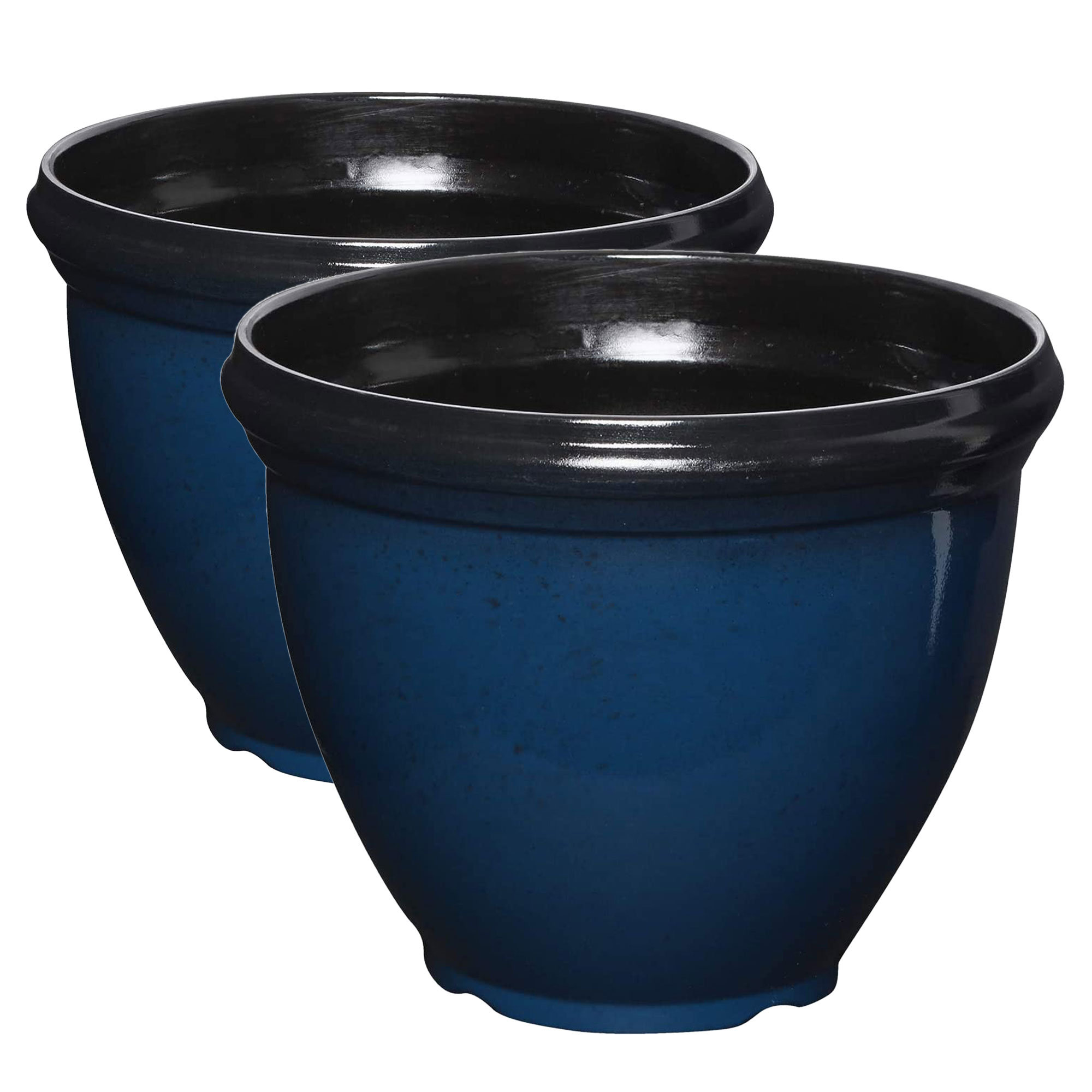 Southern Patio Glossy Resin Pot Planter Set & Reviews | Wayfair