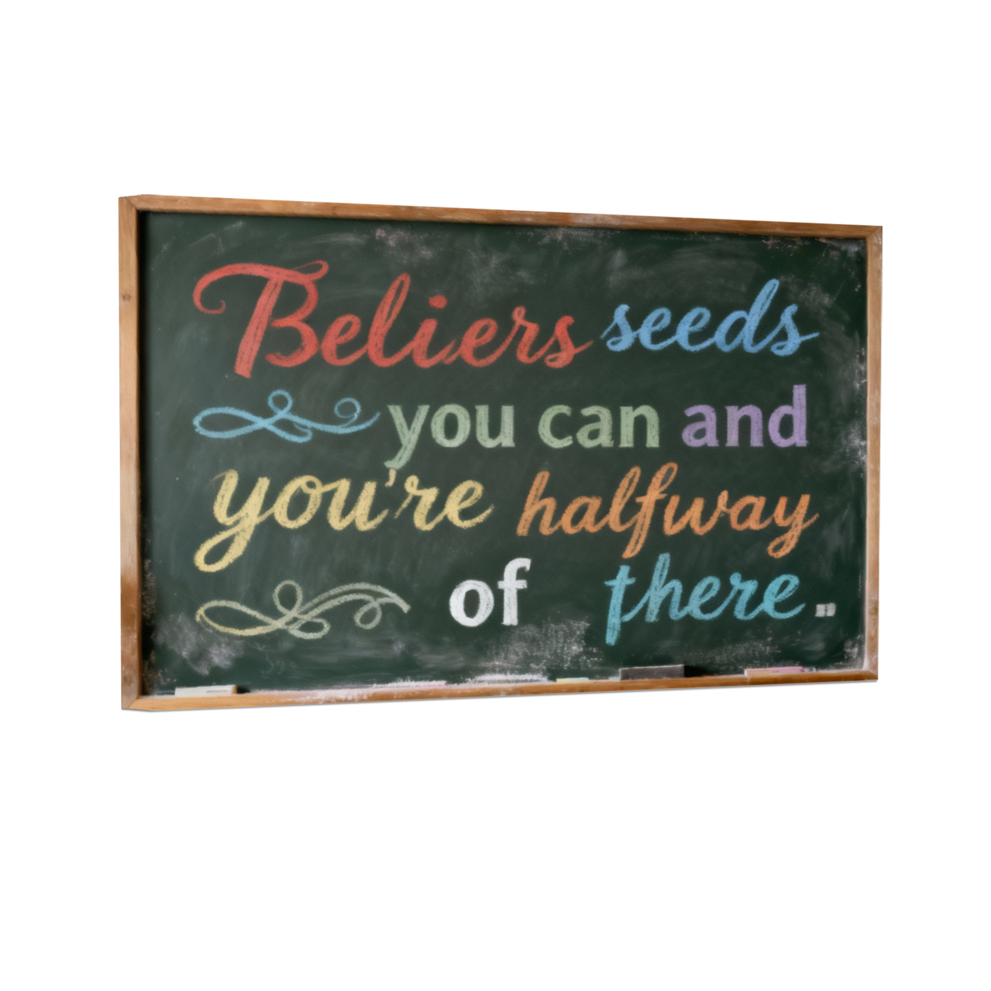 August Grove® Text & Numbers Believe Seeds You Can And Youre Halfway Of ...
