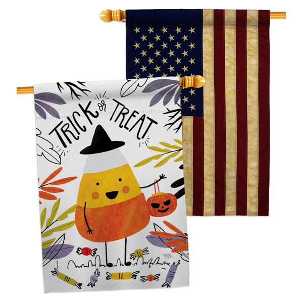 Breeze Decor Double Sided 40'' H x 28'' W Polyester Halloween House ...